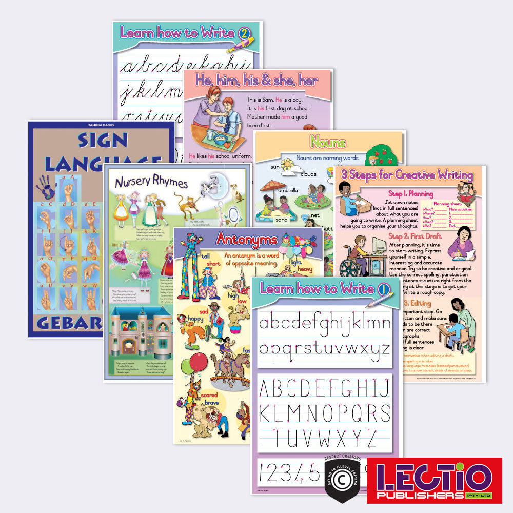 English Literacy Wall Chart Set – Lectio Publishers