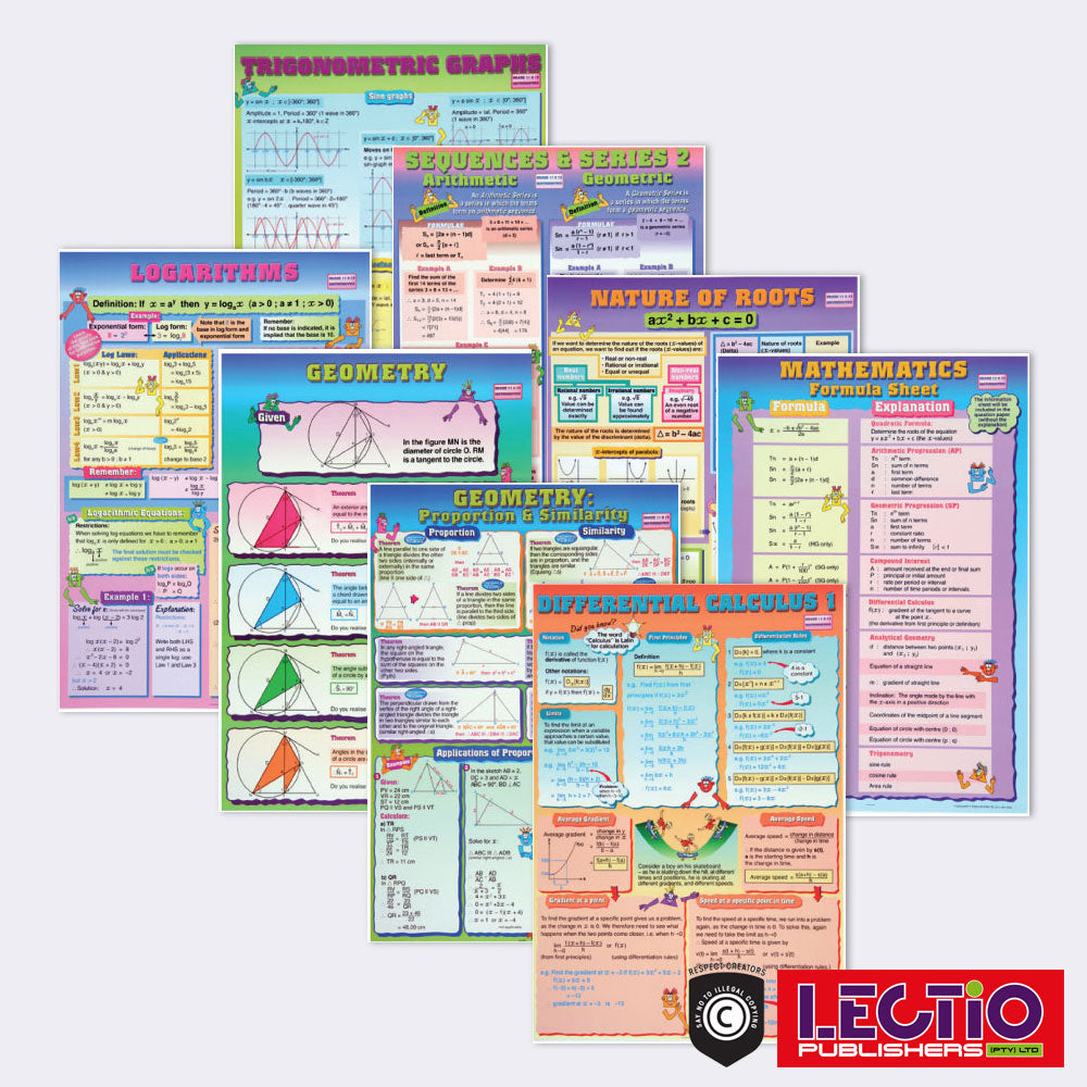 Mathematics Survival Kit Set 1 Grade 10-12 Wall Chart Set – Lectio ...