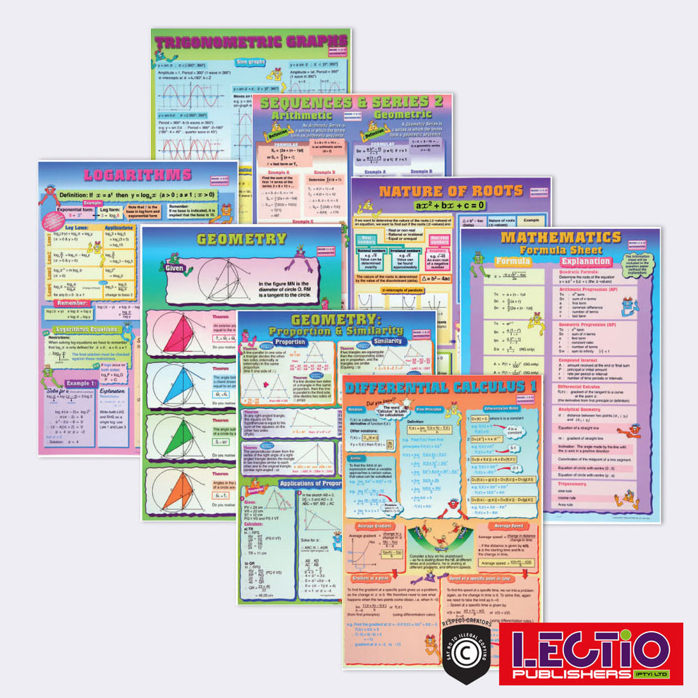 Mathematics Survival Kit Set 1 Grade 10-12 Wall Chart Set – Lectio ...